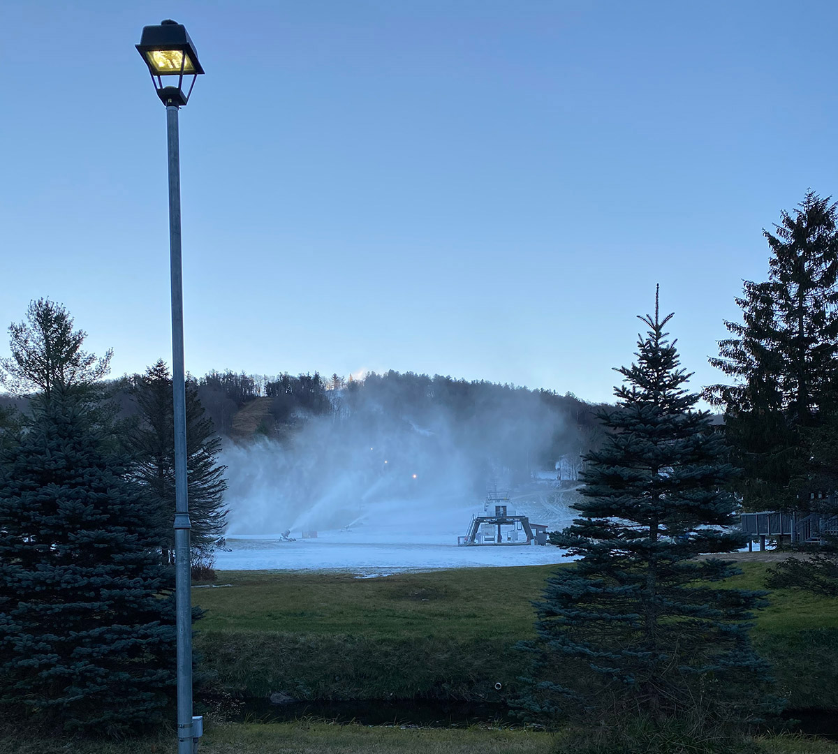 Snowmaking Begins at Mohawk Mountain - Cornwall CT