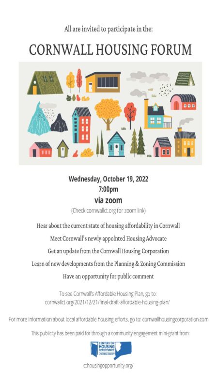 Cornwall Housing Forum - Zoom - Cornwall CT
