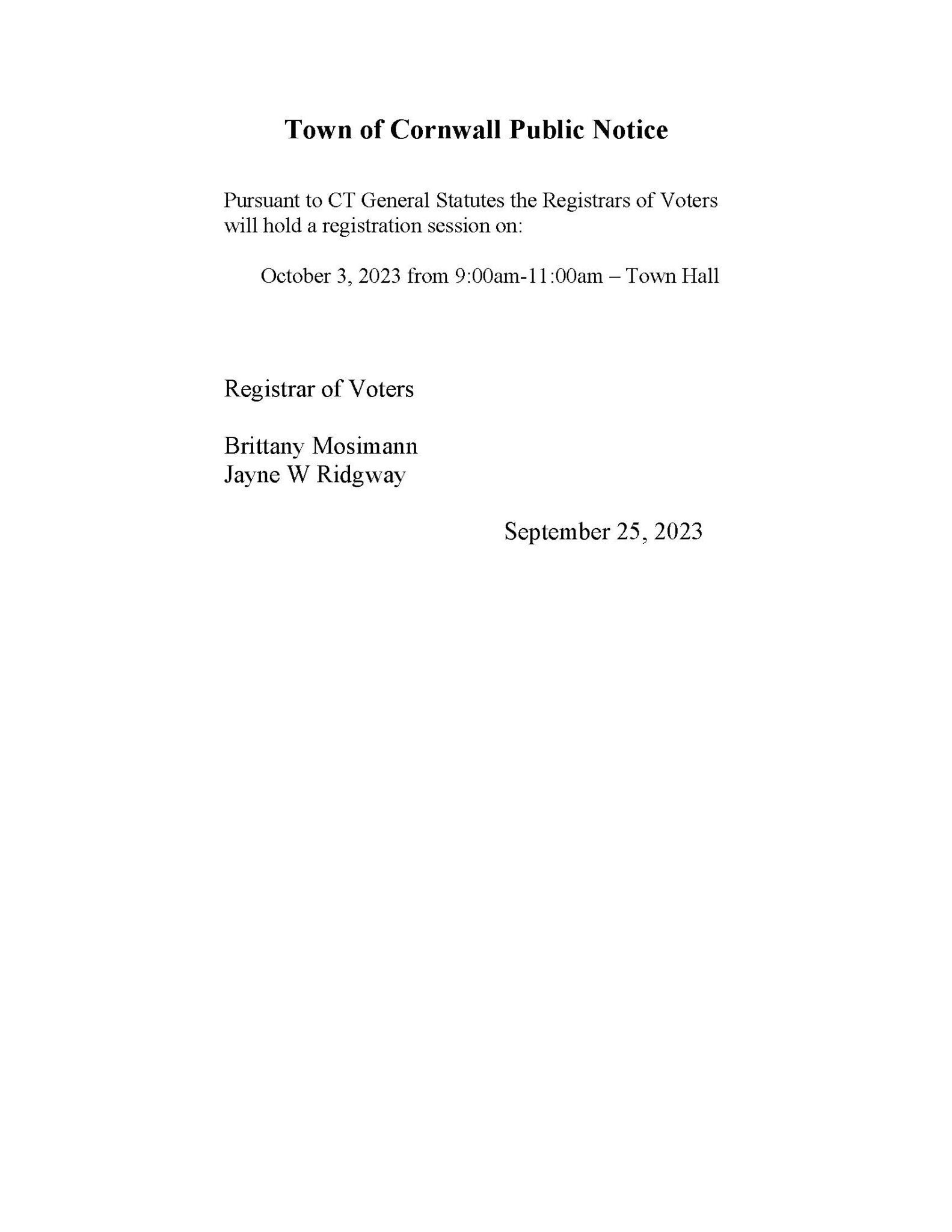 Cornwall CT - Greenest Town in Connecticut