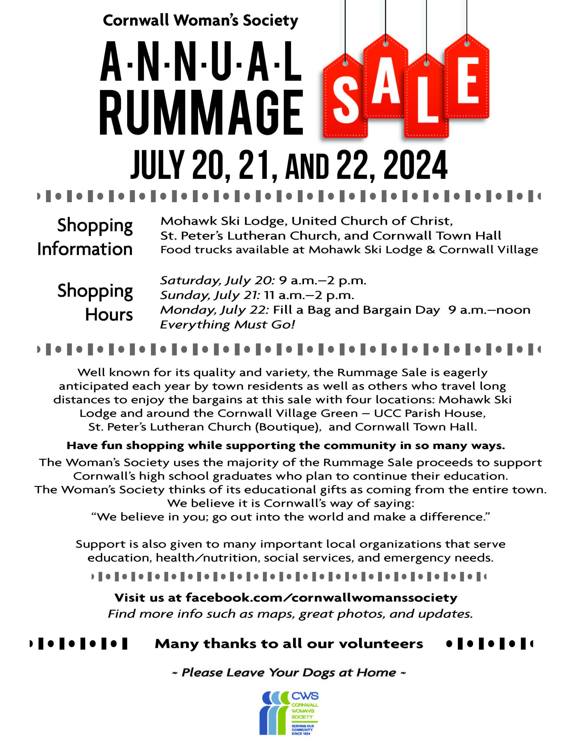 Cornwall Rummage Sale - Cornwall CT